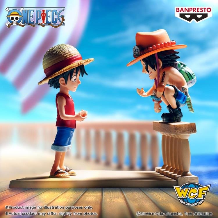 One Piece - ONE PIECE WORLD COLLECTABLE FIGURE LOG STORIES-MONKEY.D.LUFFY & PORTGAS.D.ACE - 8 cm ...